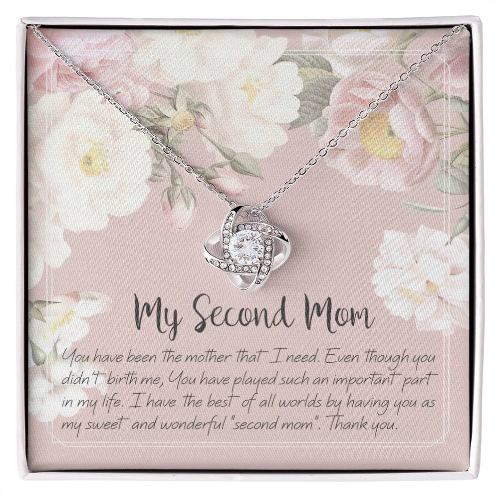 My Second Mom - Love Knot Necklace - Message Card & Gift Box - Walmart.com