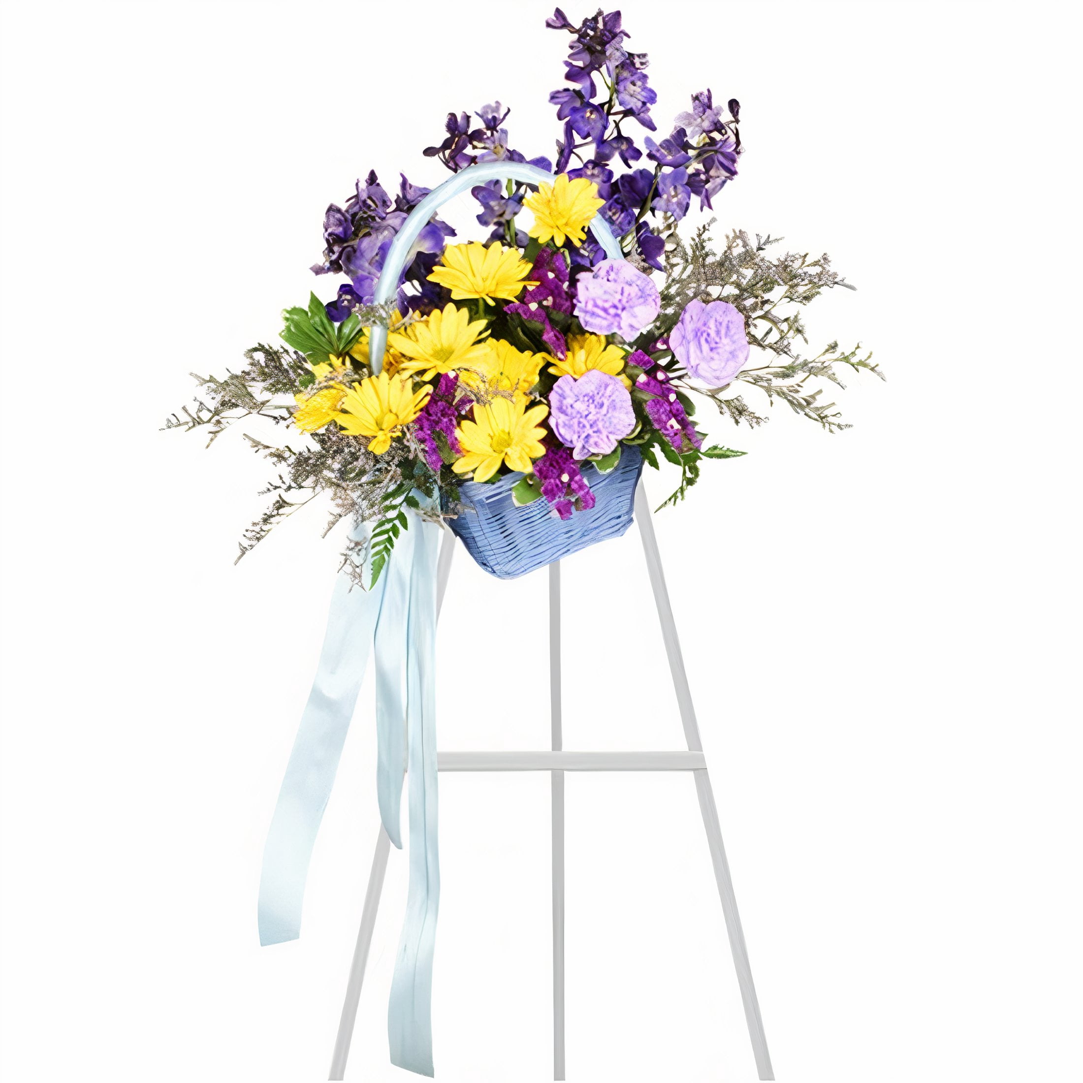 My Secret Garden Flower Shop Blessed Blue Spray Funeral Arrangement ...