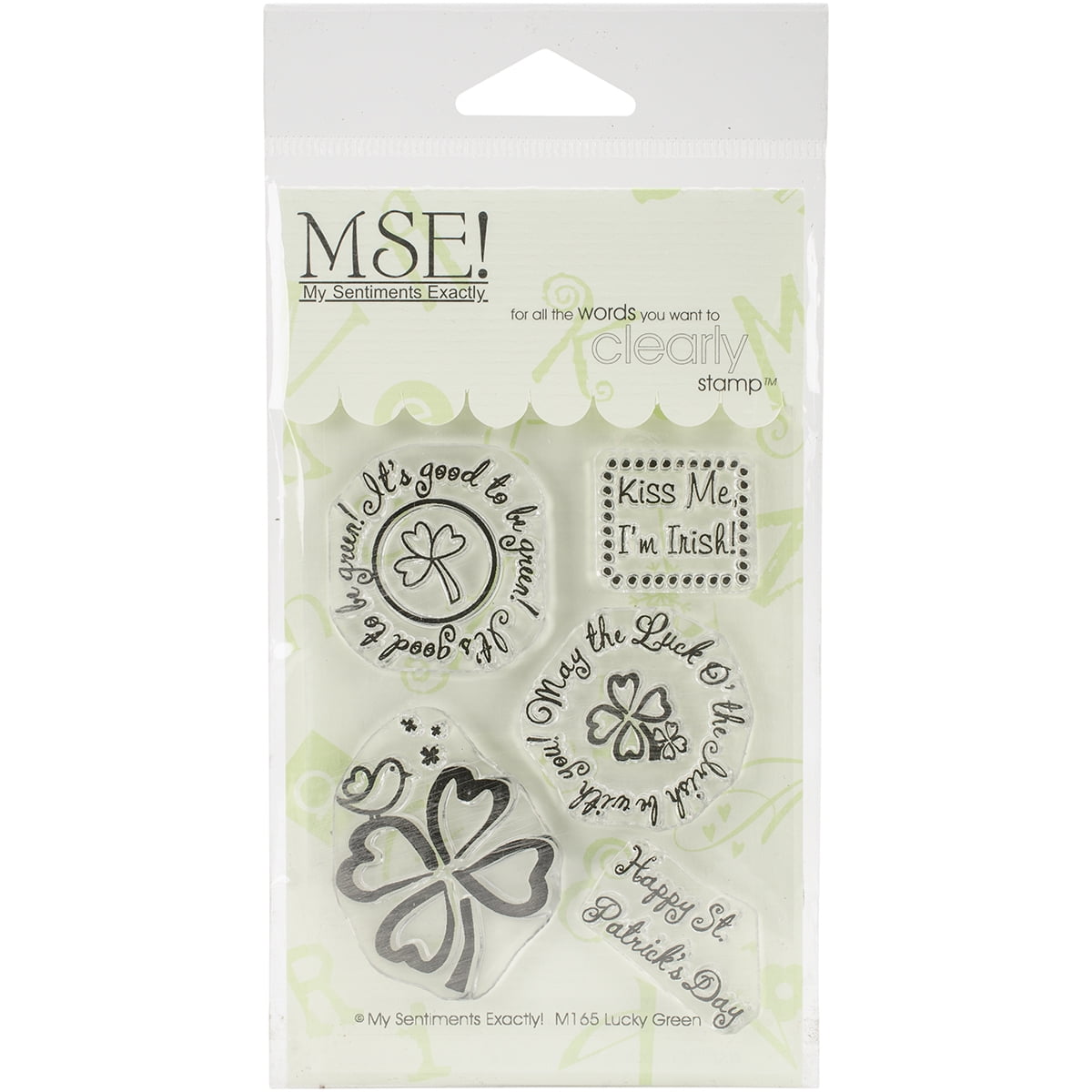 My Sentiments Exactly Clear Stamps 3"X4" Sheet-Lucky Green, Pk 2, MSE ...