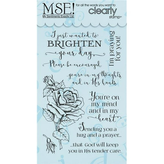"My Sentiments Exactly Clear Stamps 4""X6"" Sheet-Floral Encouragement ...