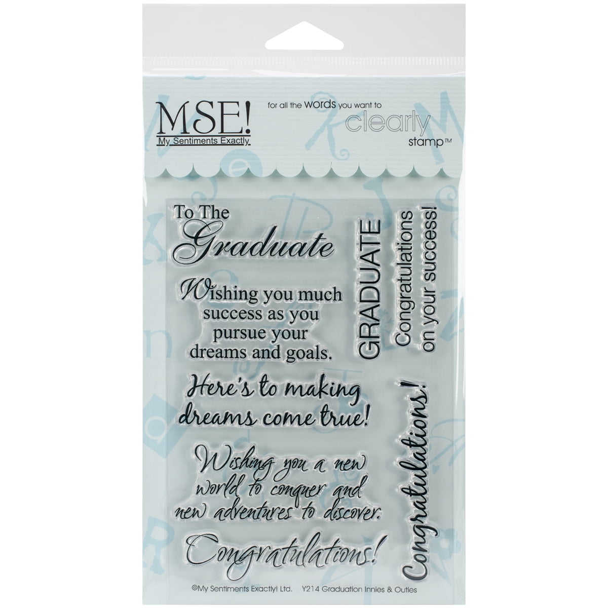 My Sentiments Exactly Clear Stamps 4"X6" Sheet-Graduation, Pk 1, MSE ...
