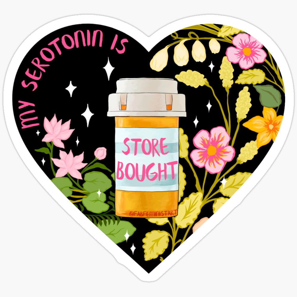 My Serotonin Is Store Bought Sticker Phone Decal Water Bottle Stickers ...