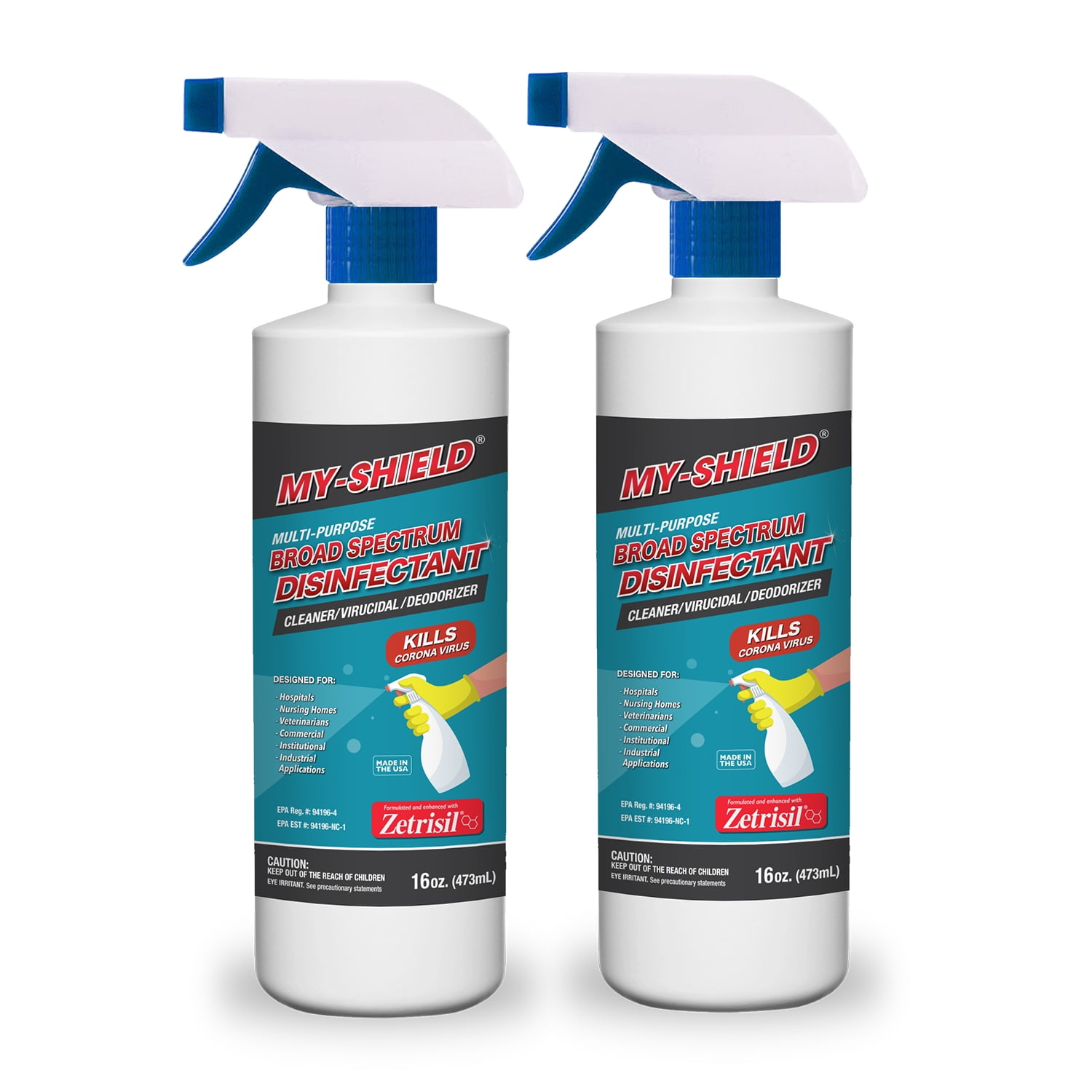 My-Shield Broad Spectrum Disinfectant 16oz (2 Pack) - Walmart.com