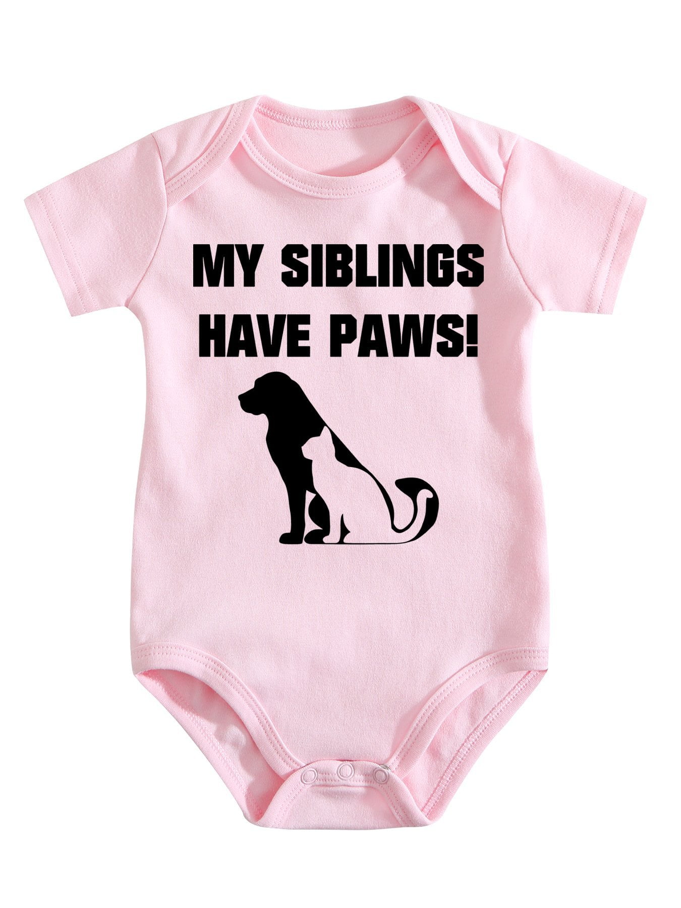 My Siblings Have Paws Baby Bodysuit Funny Cute Cool Outfit Clothes Boys ...