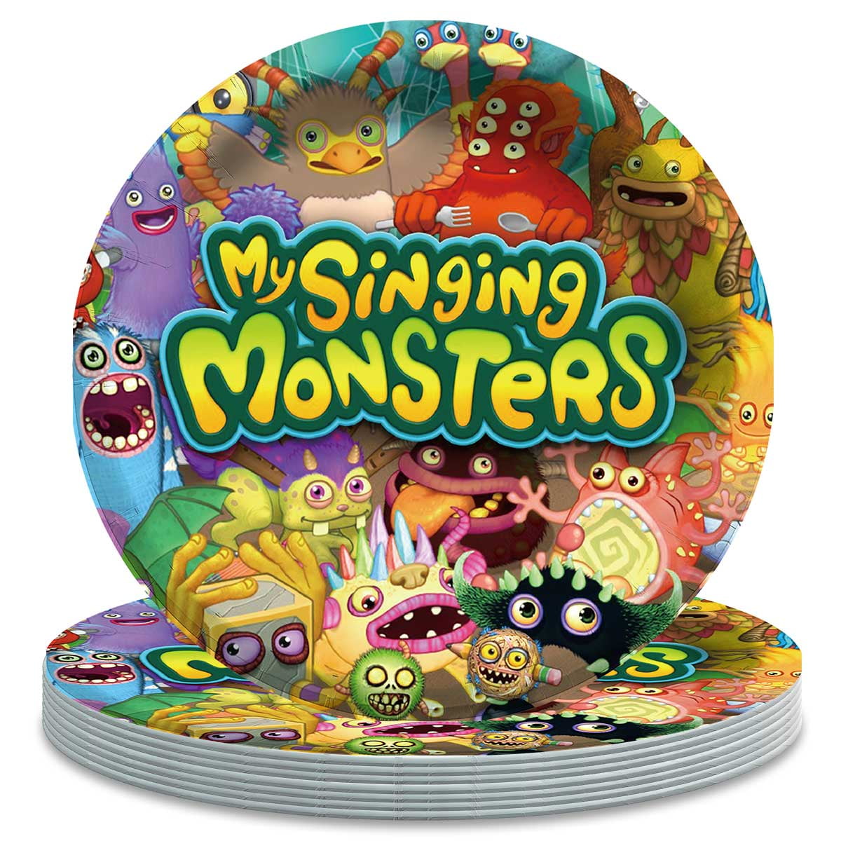 My Singing Monster Birthday Decorations Plates Party Supplies Tableware ...