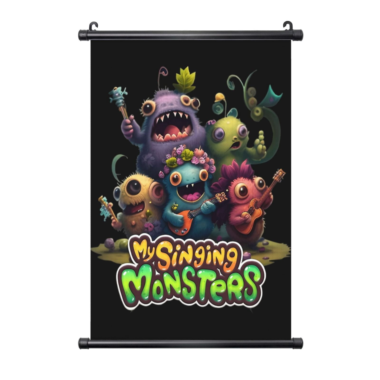 My Singing Monster Hanging Poster, Black Plastic Shaft Wall Hanging ...