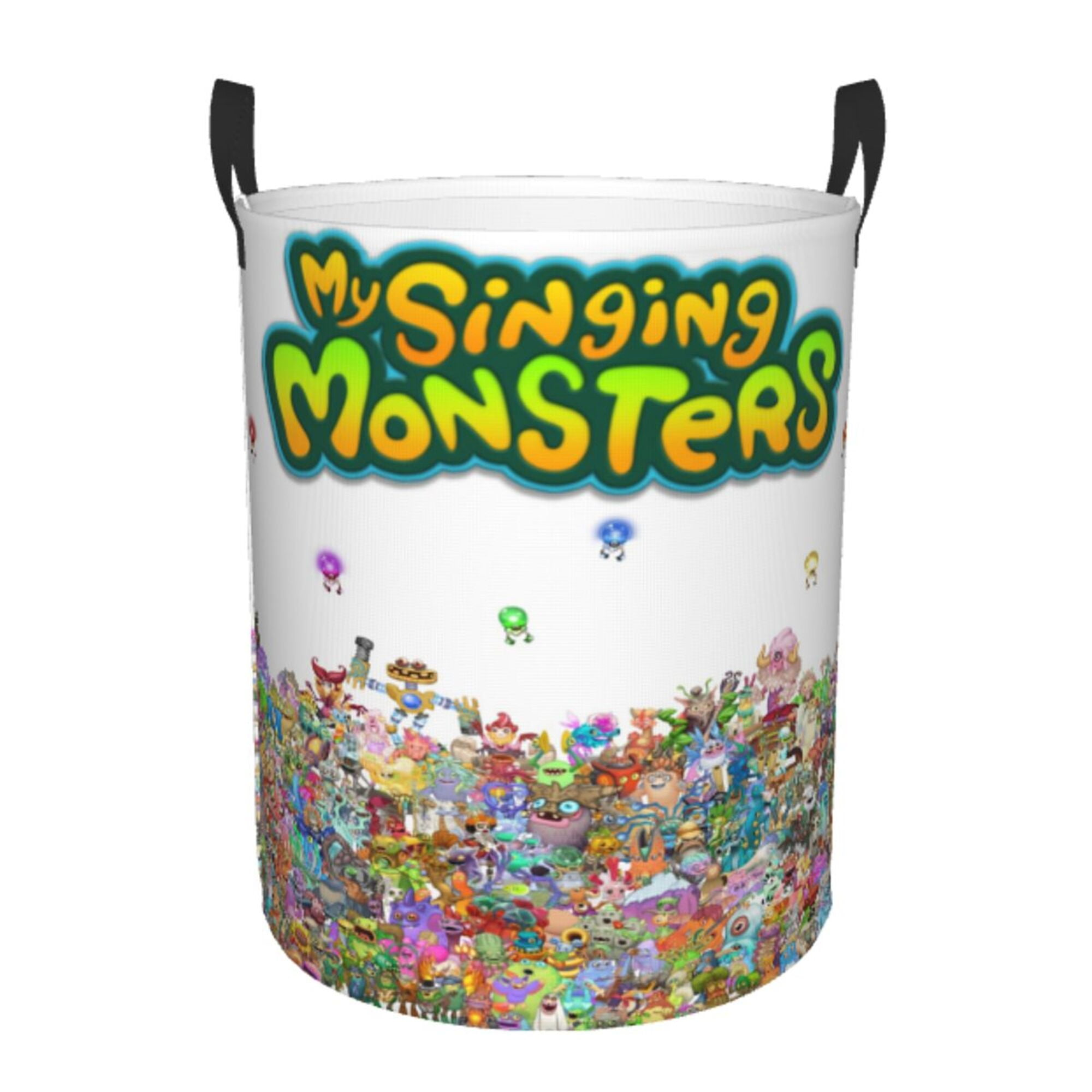 My Singing Monster Laundry Hamper With Handle Funny Waterproof Foldable ...