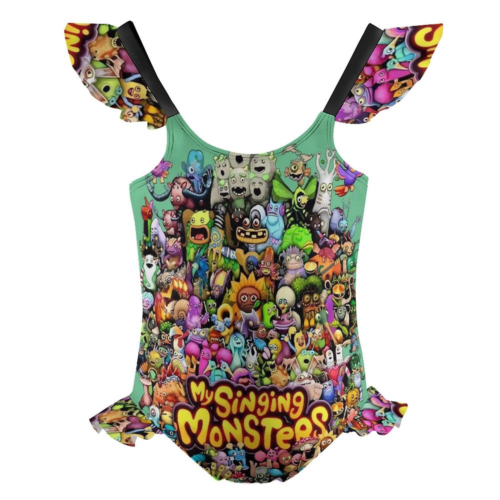 My Singing Monster One Piece Swimwear Flutter Sleeve Swimsuits For ...