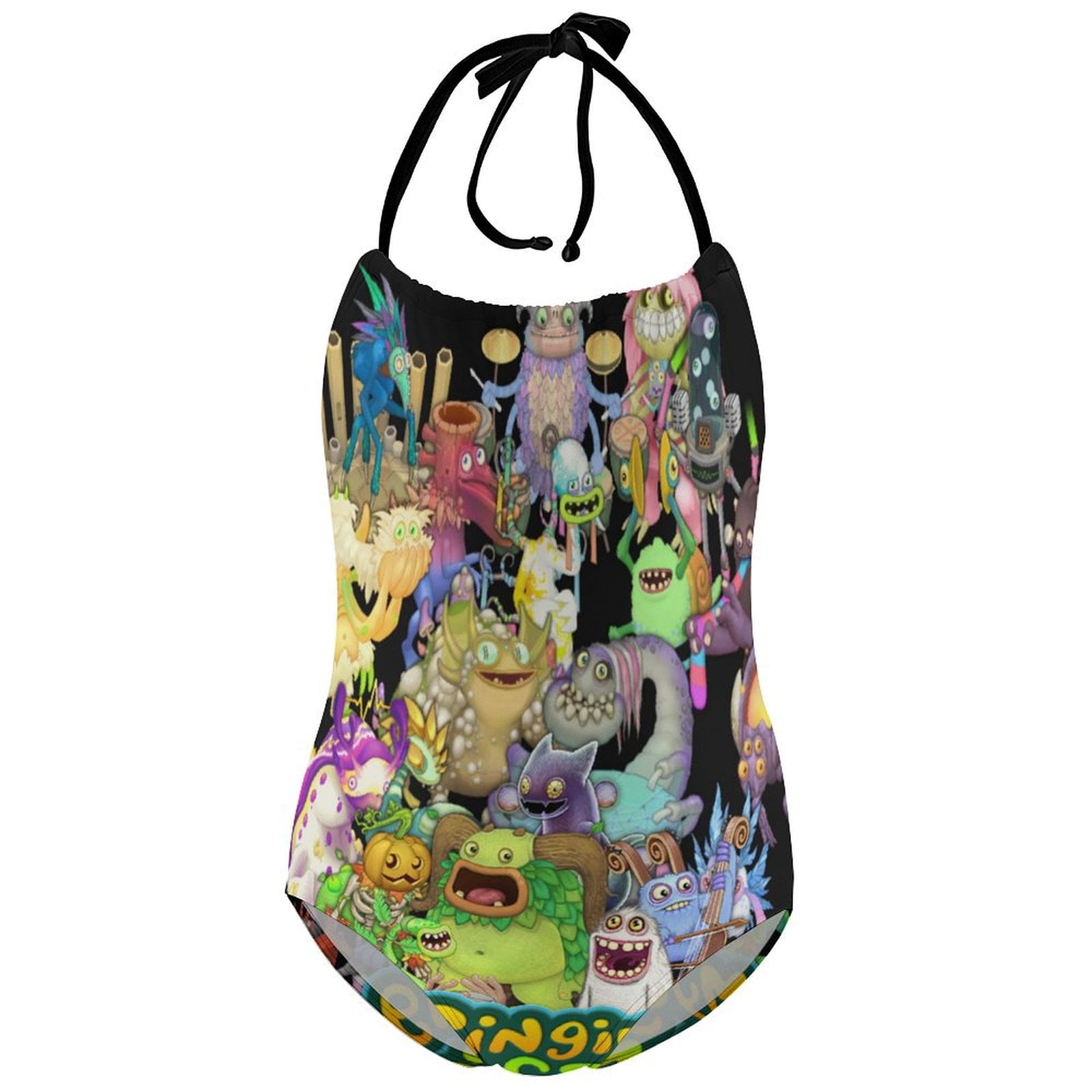 My Singing Monster One Piece Swimwear Halter Swimsuits For Girls Quick ...