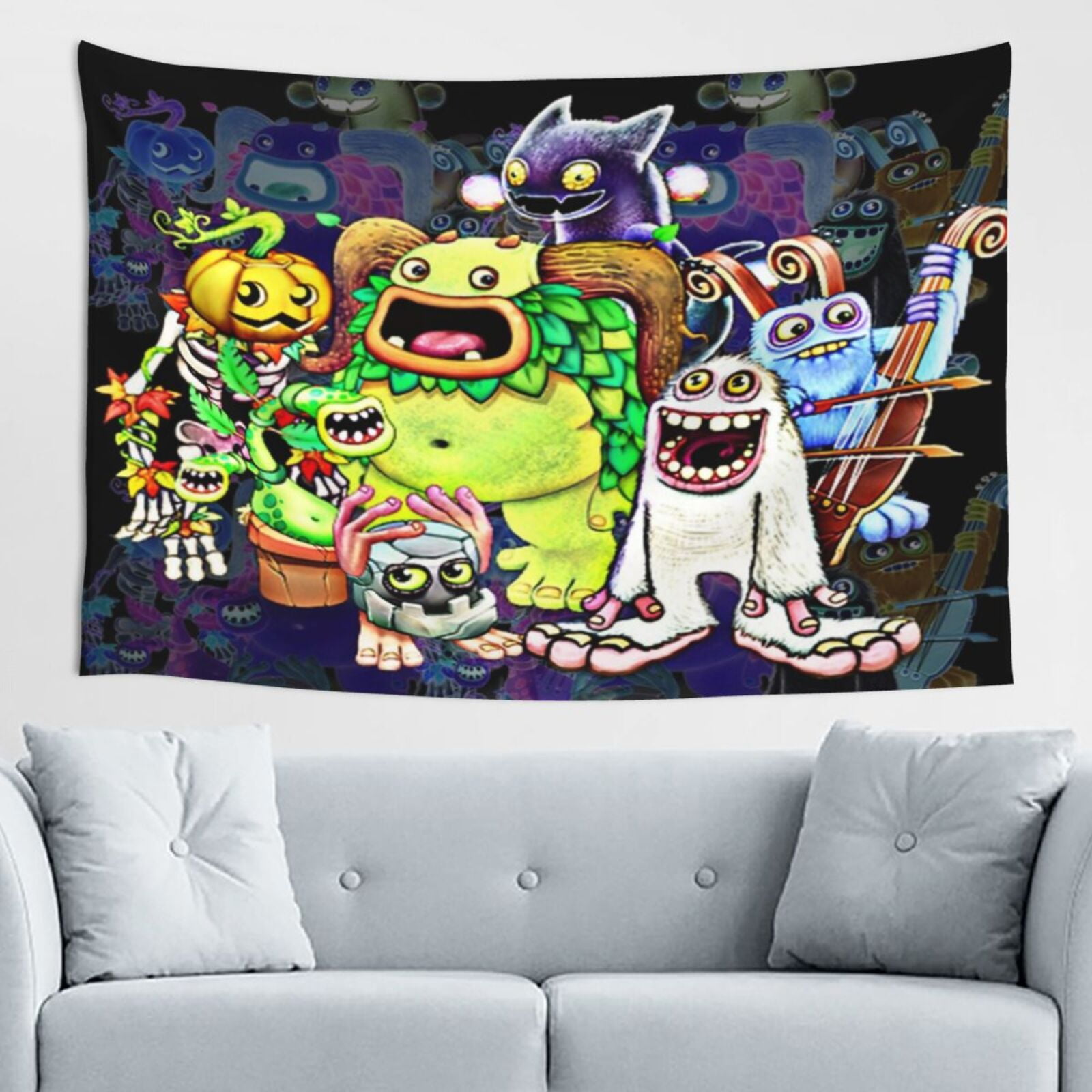 My Singing Monster Tapestry, Aesthetic Tapestries Wall Hanging for ...