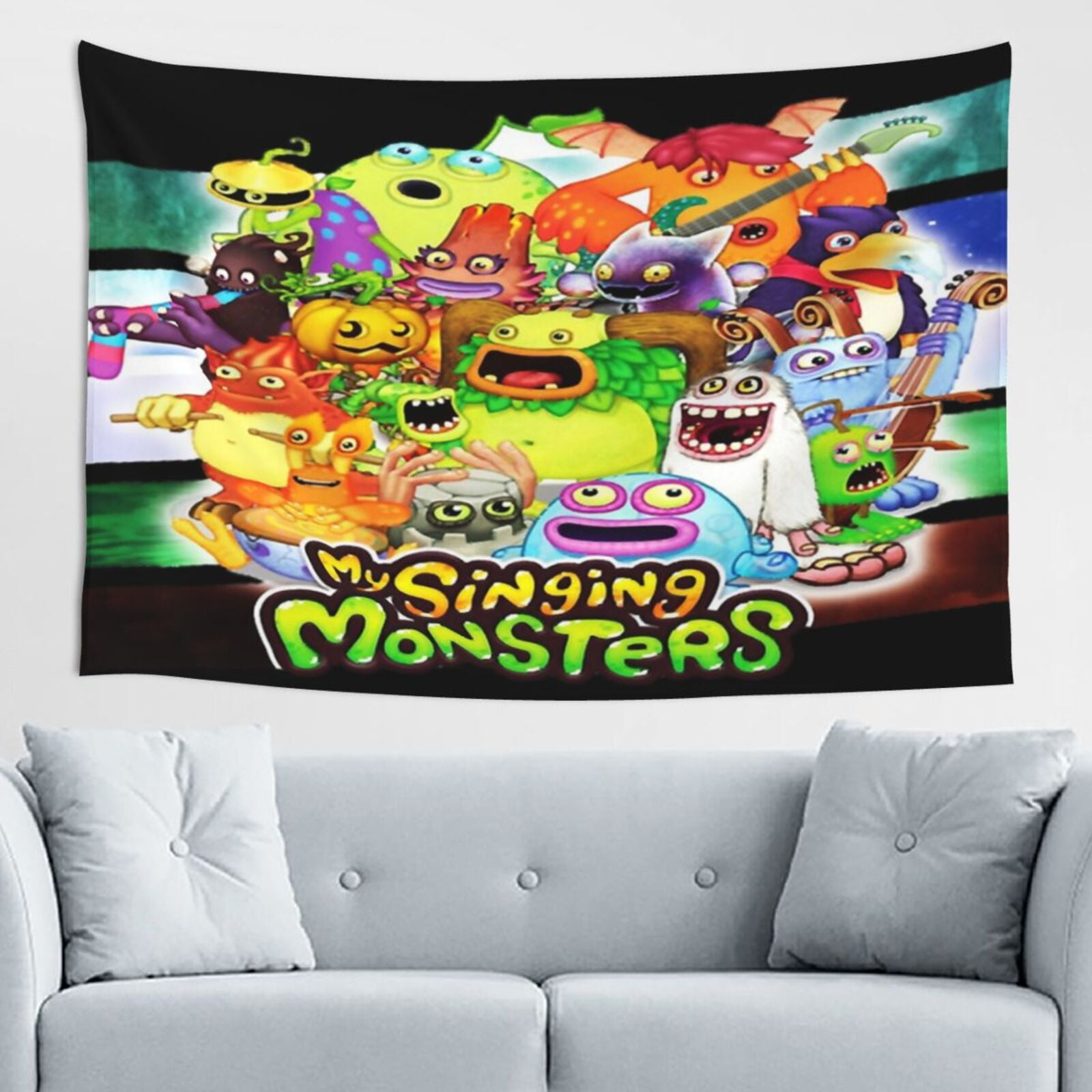 My Singing Monster Tapestry, Aesthetic Tapestries Wall Hanging for ...