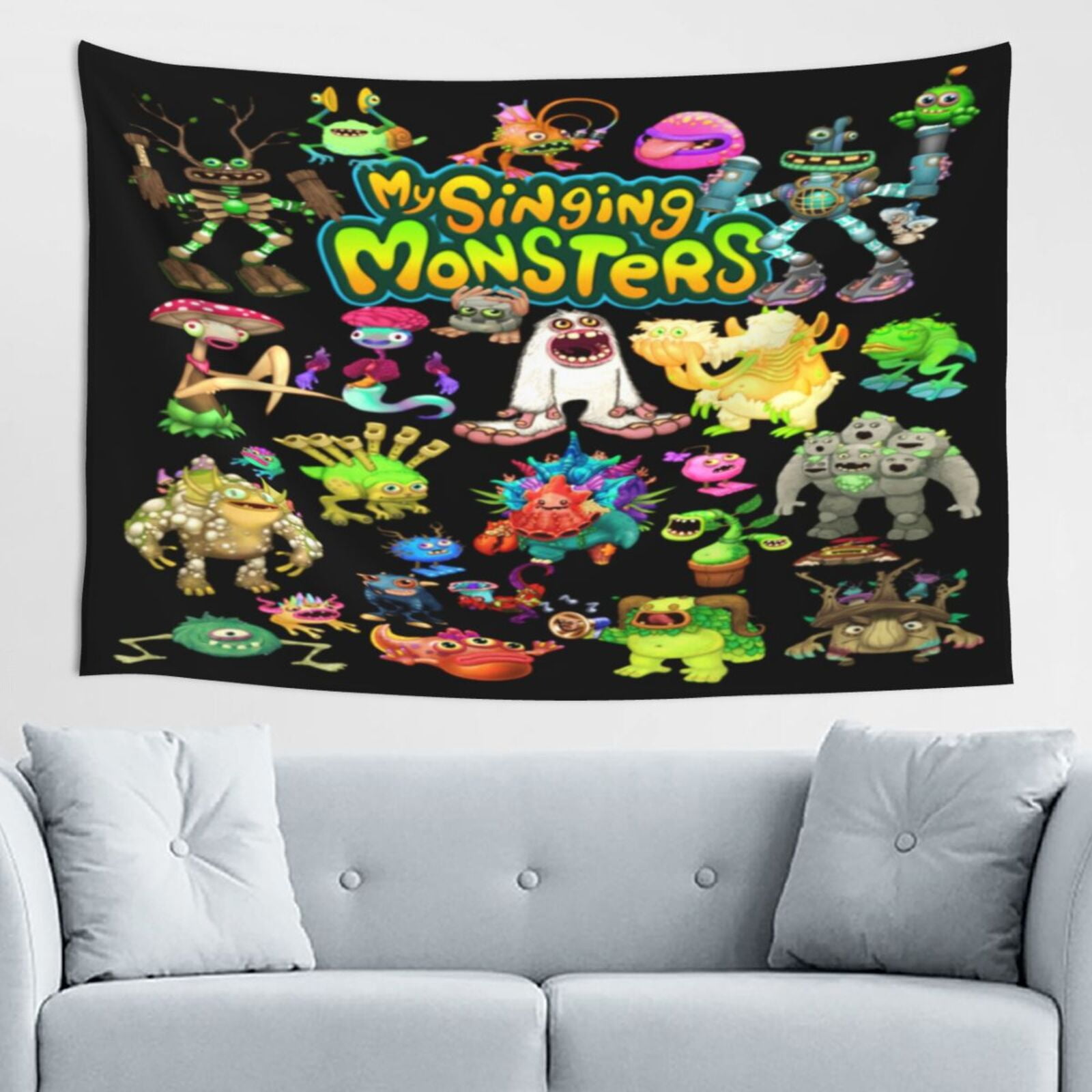 My Singing Monster Tapestry, Aesthetic Tapestries Wall Hanging for ...