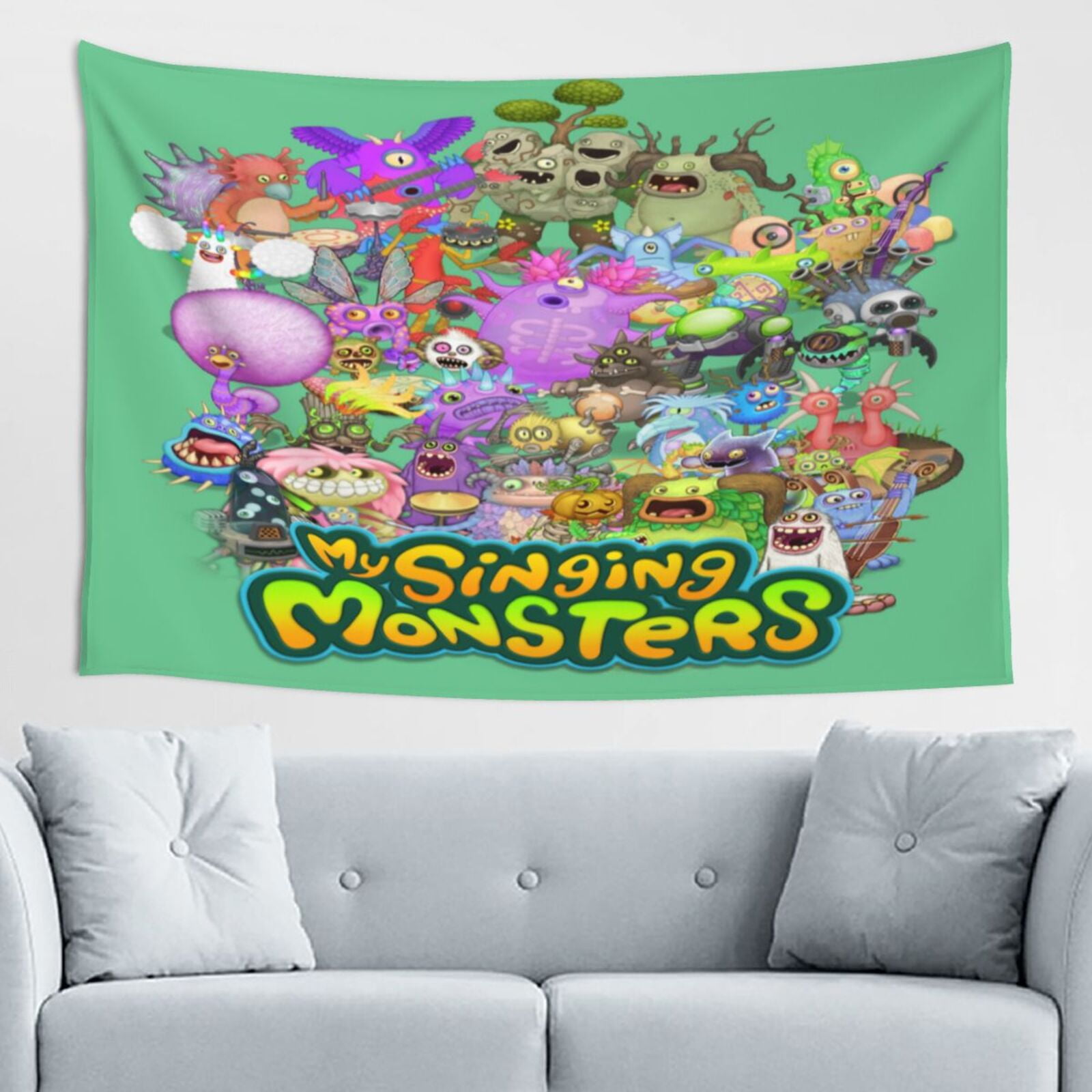 My Singing Monster Tapestry, Aesthetic Tapestries Wall Hanging for ...