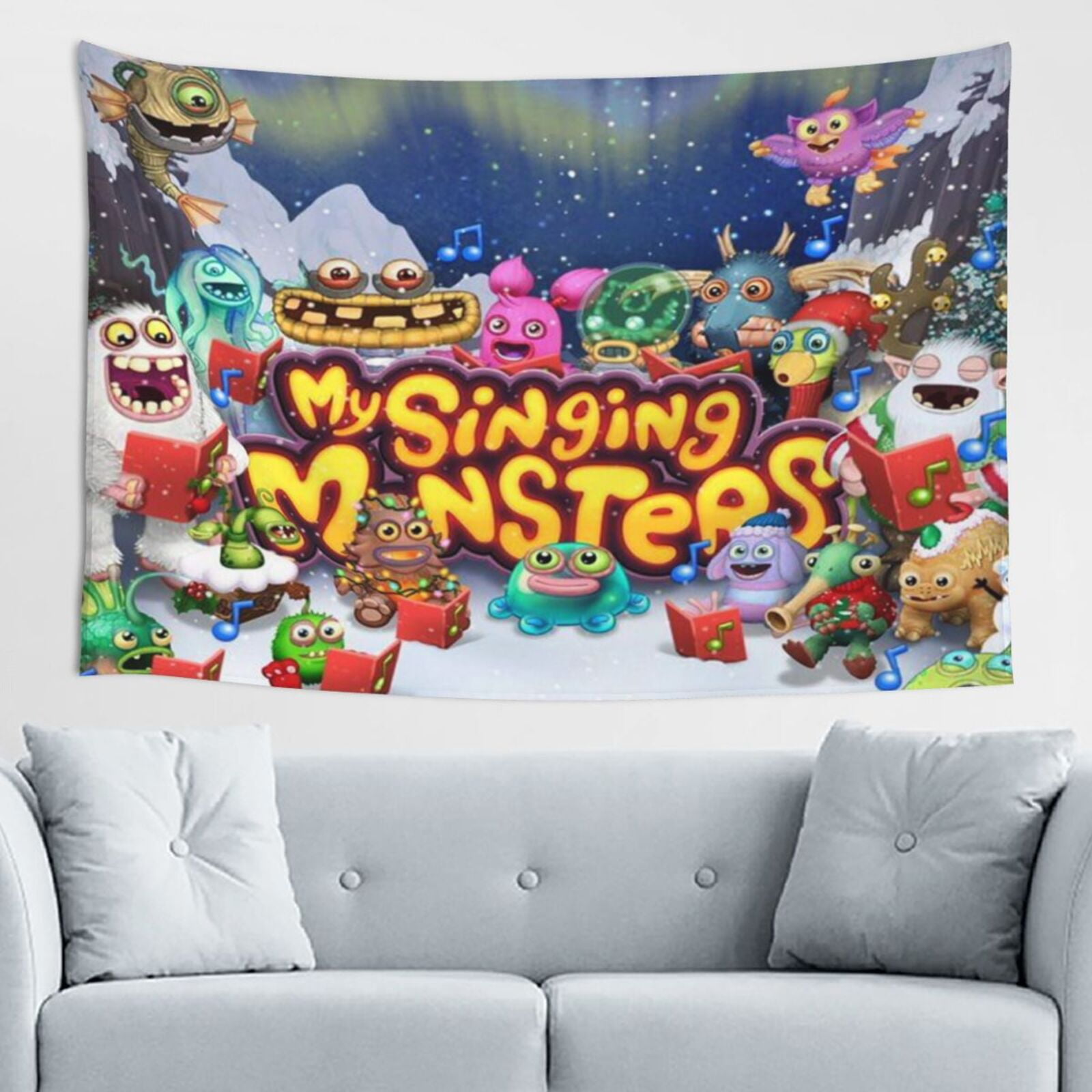 My Singing Monster Tapestry, Aesthetic Tapestries Wall Hanging for ...