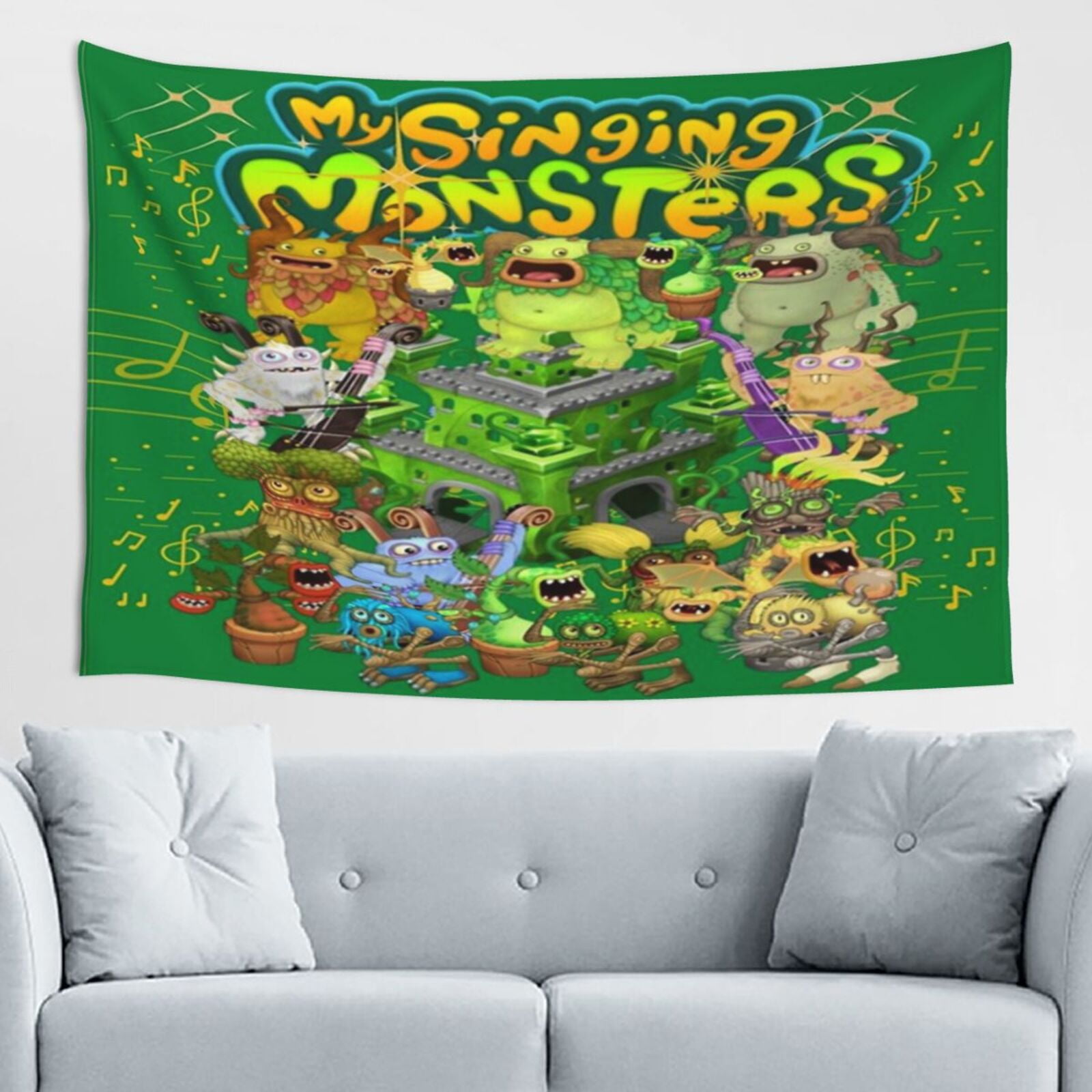 My Singing Monster Tapestry, Aesthetic Tapestries Wall Hanging for ...