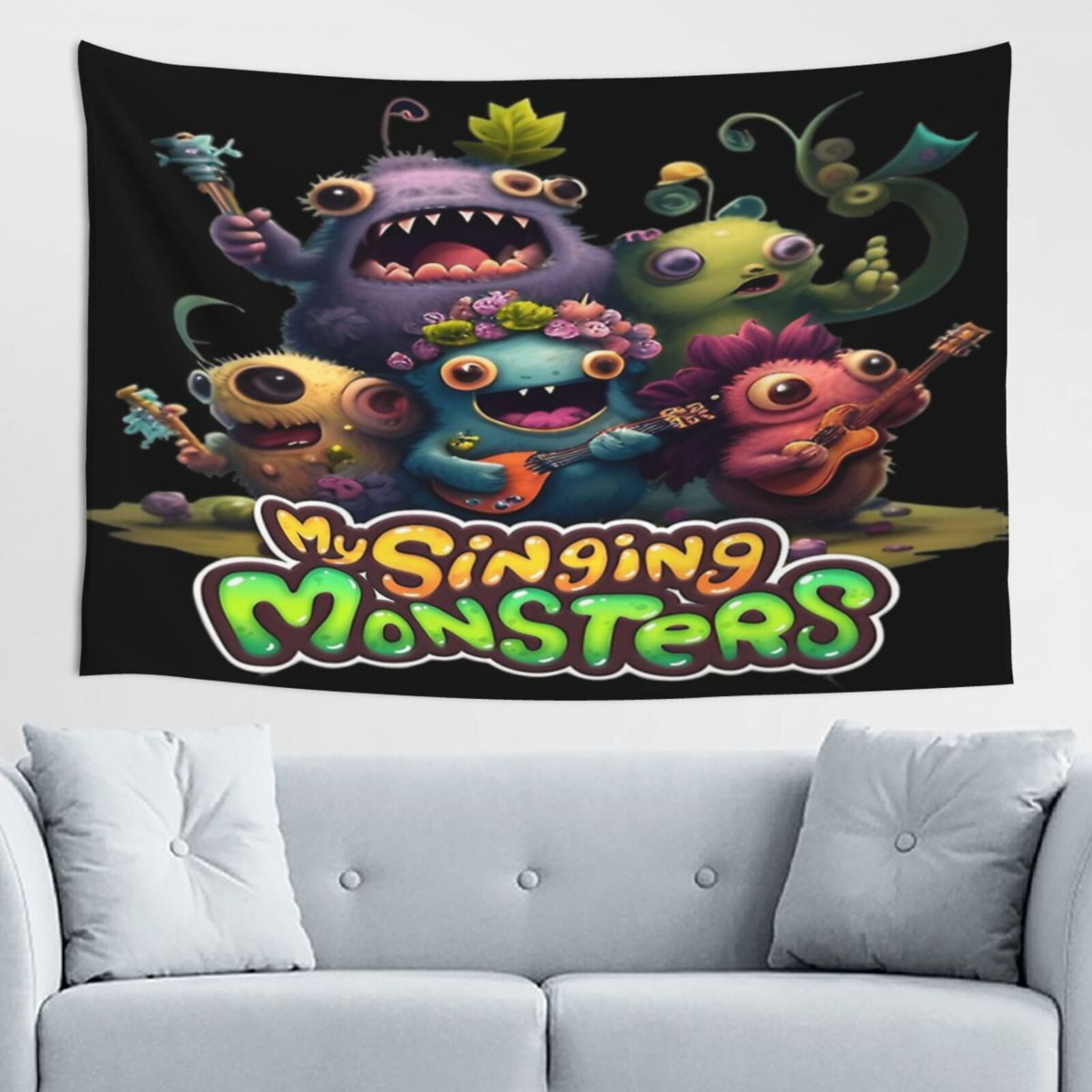 My Singing Monster Tapestry, Aesthetic Tapestries Wall Hanging for ...