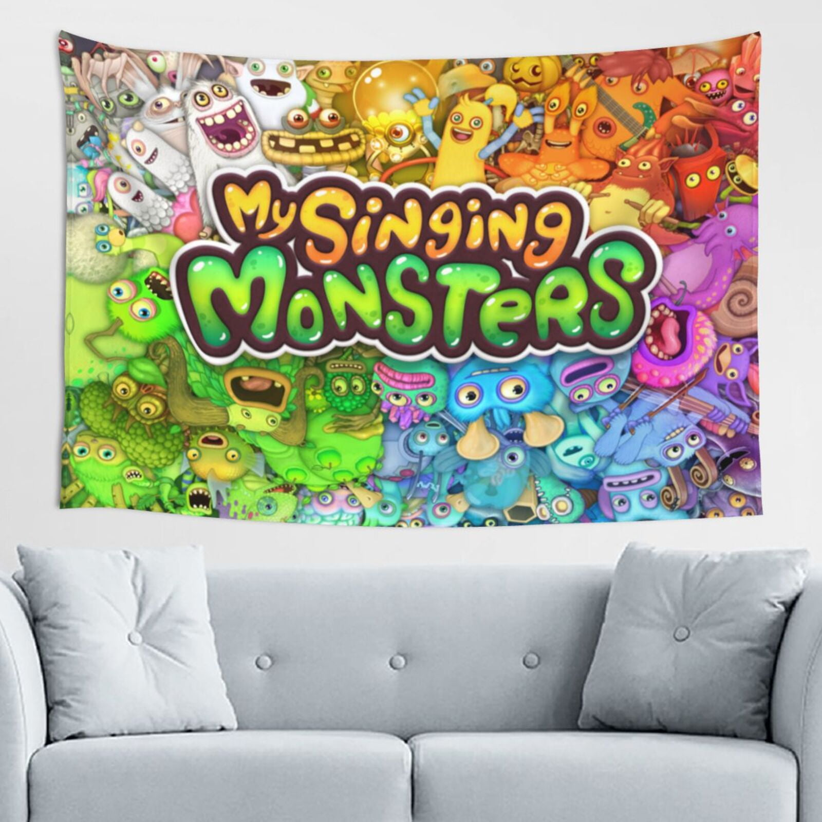 My Singing Monster Tapestry, Aesthetic Tapestries Wall Hanging for ...
