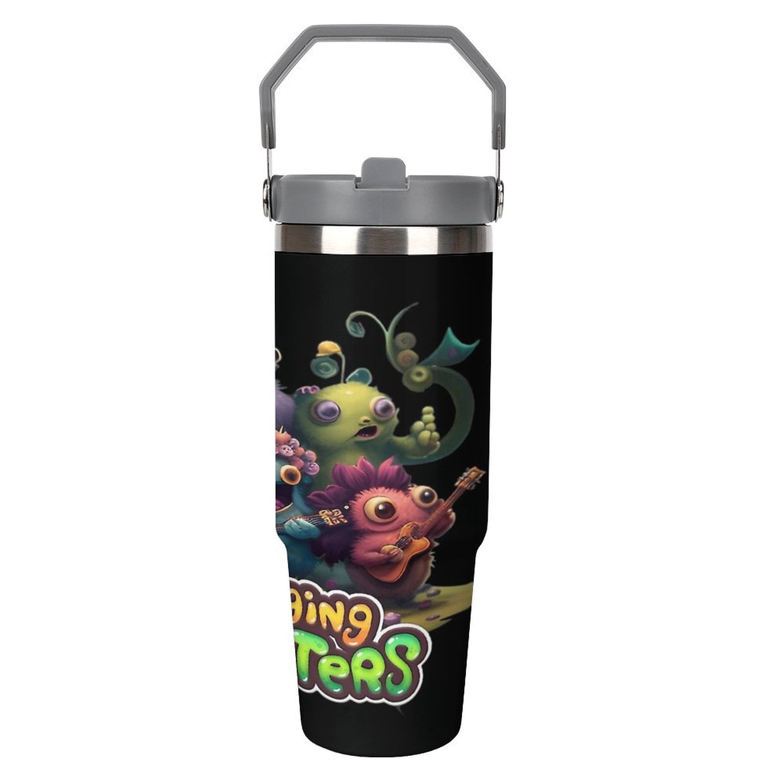 My Singing Monster Tumbler with Lid Straw Top Handle 30oz Leakproof ...