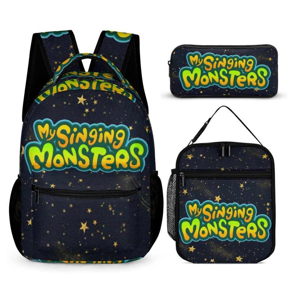 My Singing Monsters 3 Piece Backpack Set School Bag Combination Travel ...