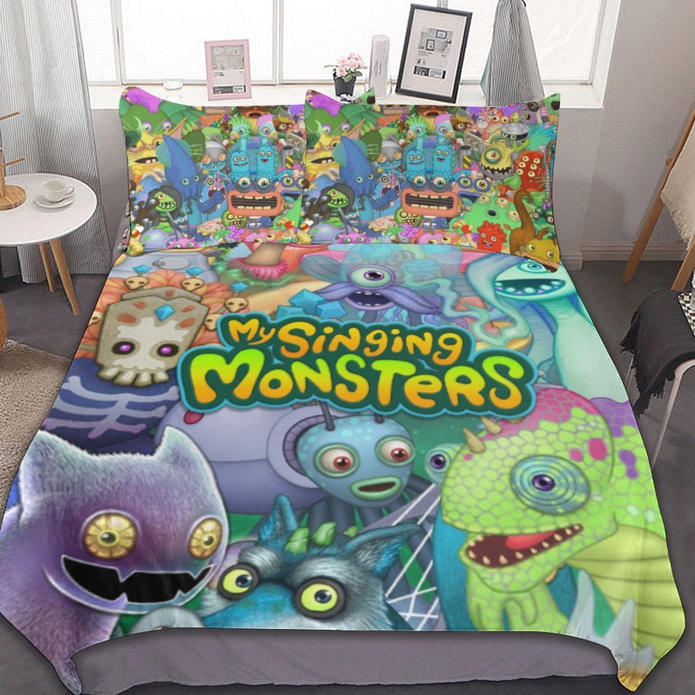My Singing Monsters 3-Piece Bedding Set Warm And Comfortable Soft Duvet ...