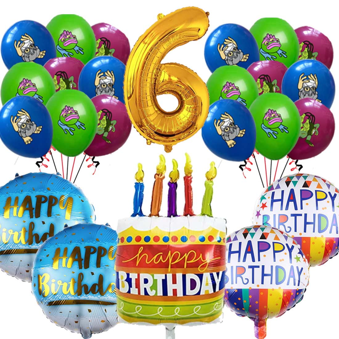 My Singing Monsters Balloons Party Supplies 6th Big Number Decorations ...