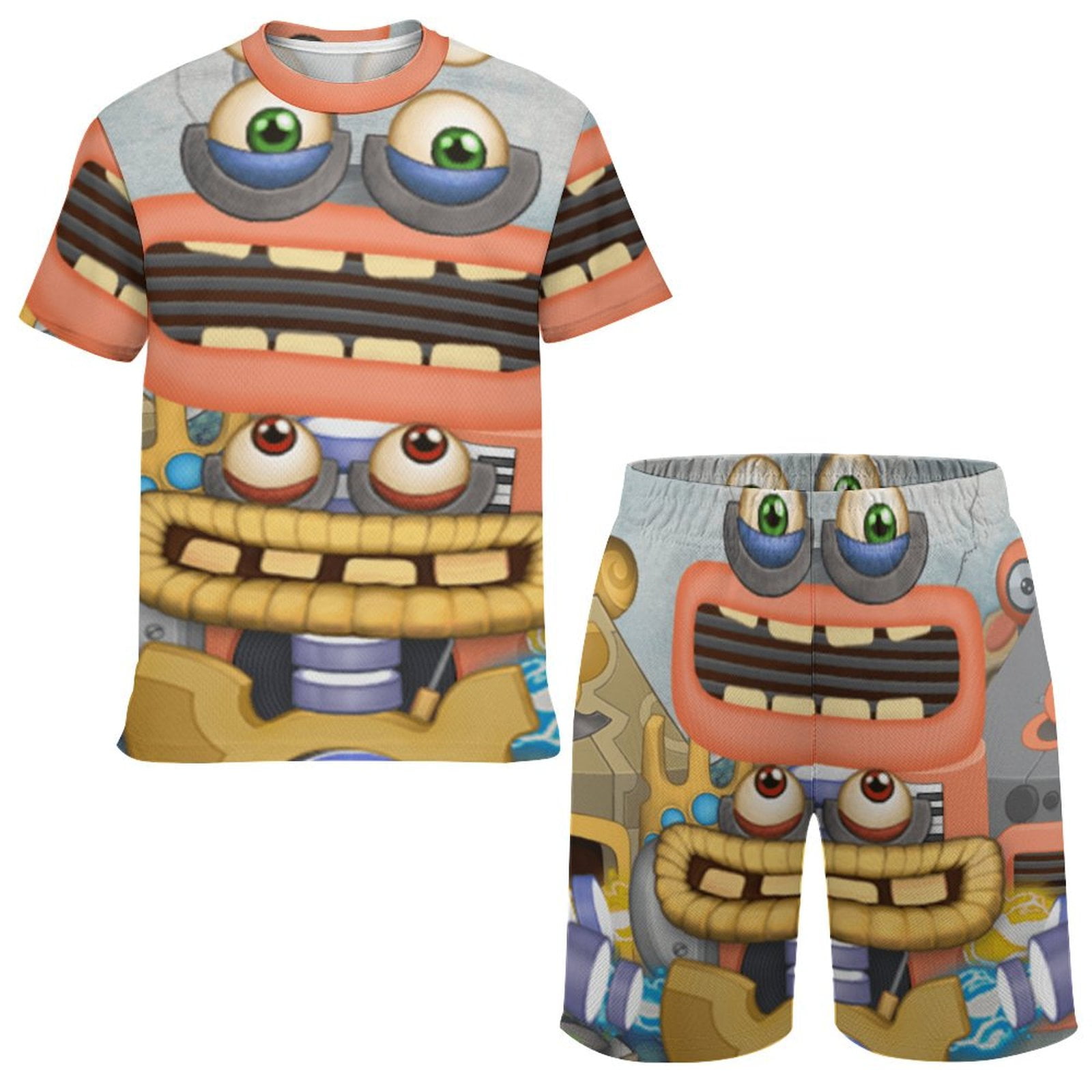 My Singing Monsters Boys Girls Short Sleeve Mesh T-Shirt And Shorts ...