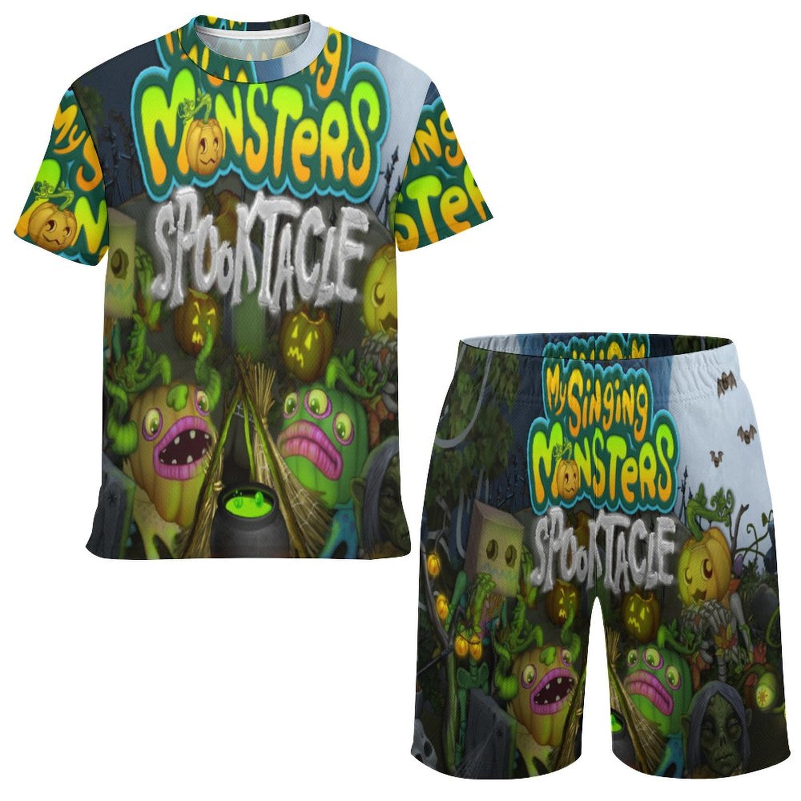My Singing Monsters Boys Girls Short Sleeve Mesh T-Shirt And Shorts ...