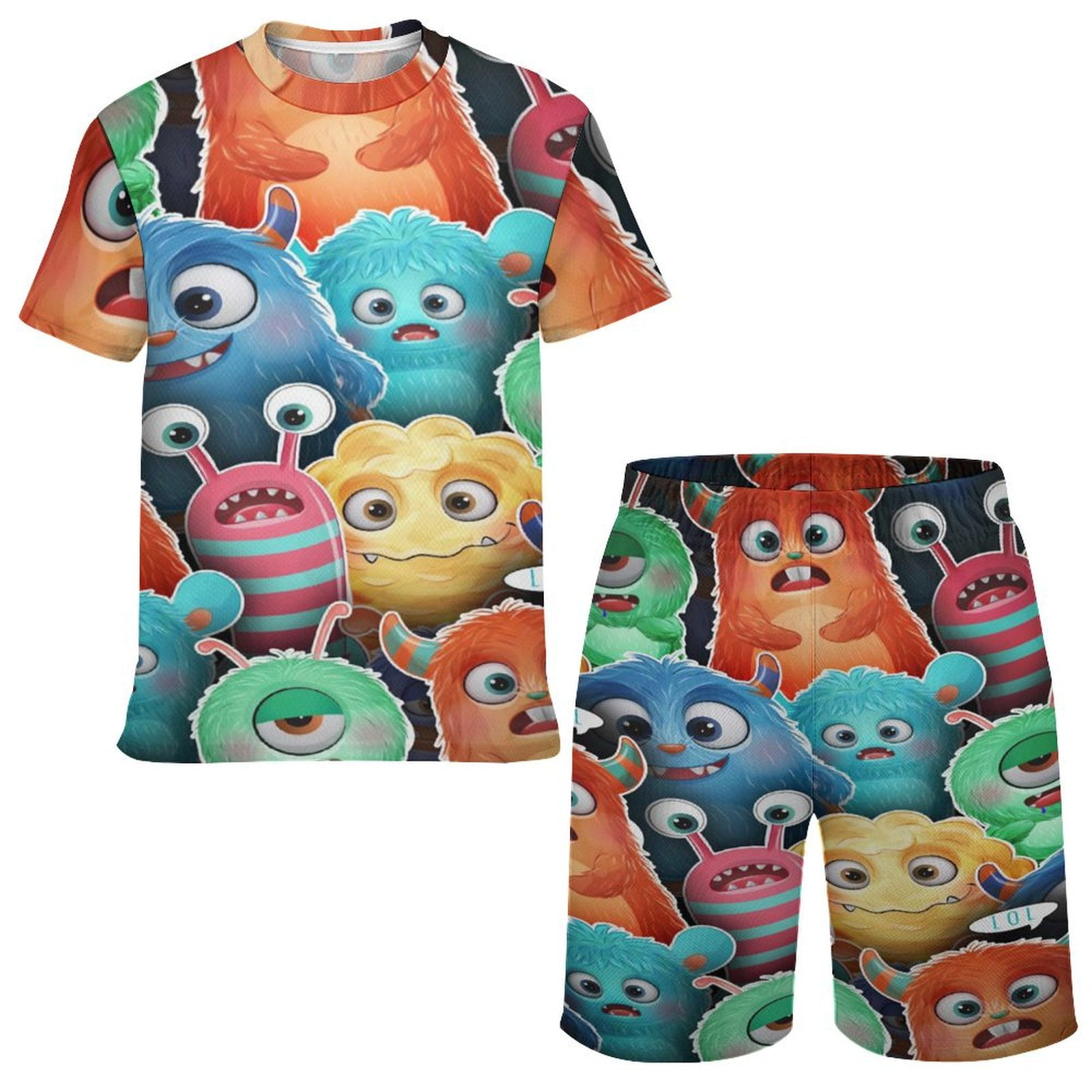 My Singing Monsters Boys Girls Short Sleeve Mesh T-Shirt And Shorts ...