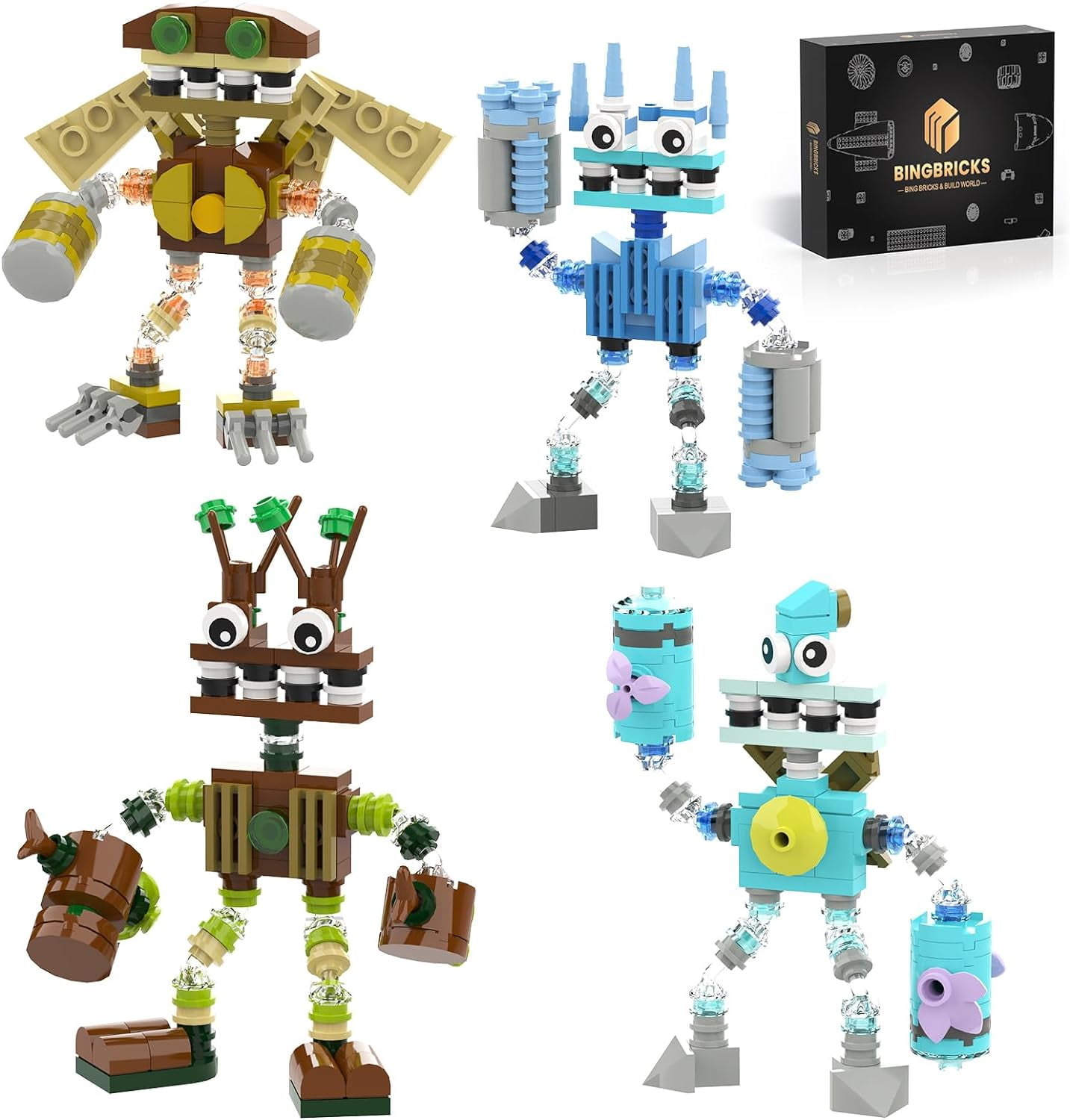 My Singing Monsters Building Blocks Sets, 4 in 1 Plant, Cold, Air ...