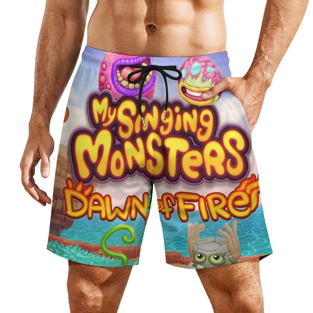 My Singing Monsters Dawn of Fire Game Mens Board Shorts Summer Swim ...