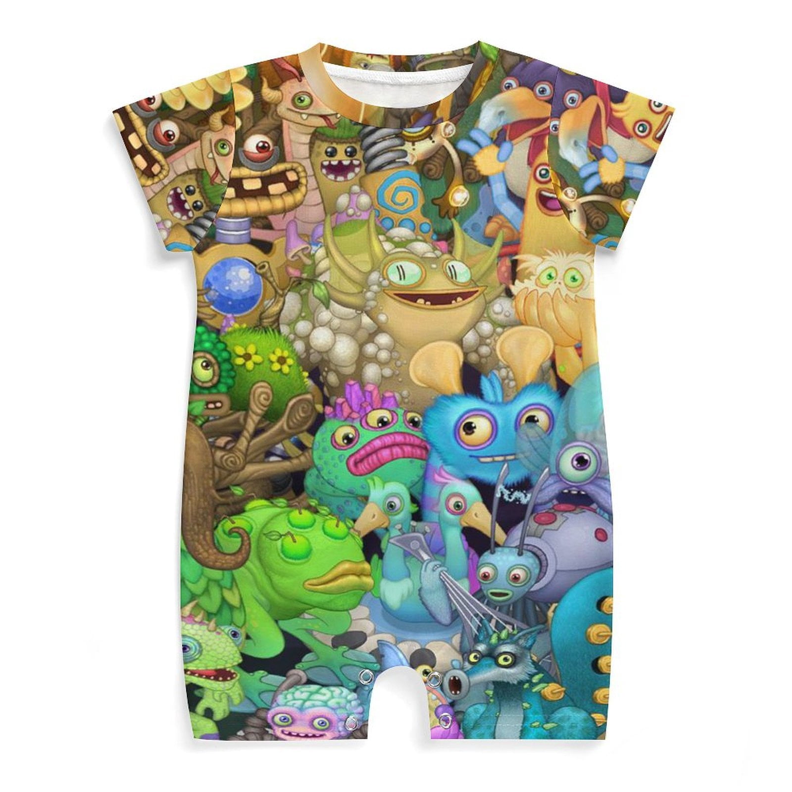 My Singing Monsters Game Baby One-Piece Rompers Summer Short Sleeve ...