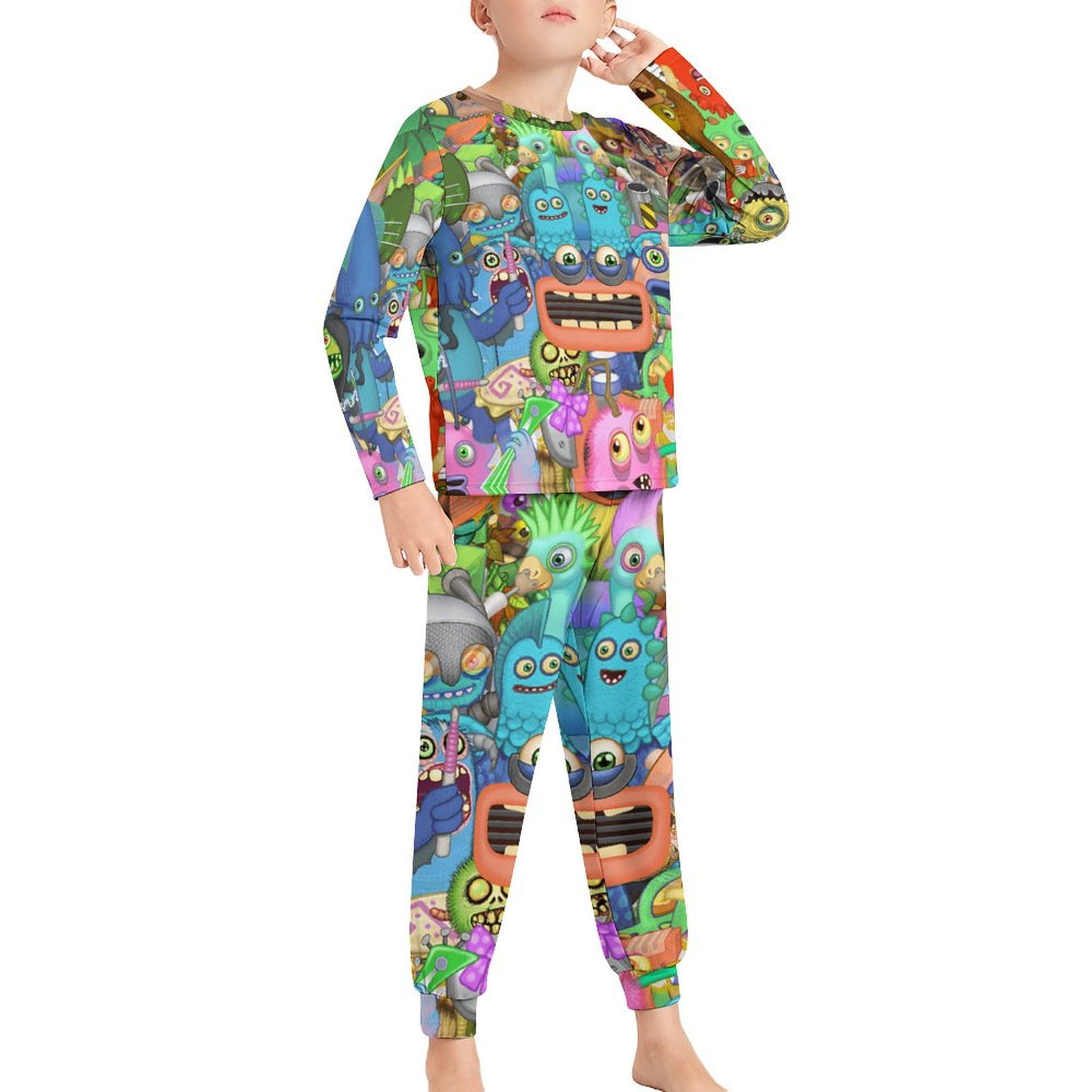 My Singing Monsters Ki-ds Pajamas 2 Piece Pjs Set Little Big Bo-ys Gi ...
