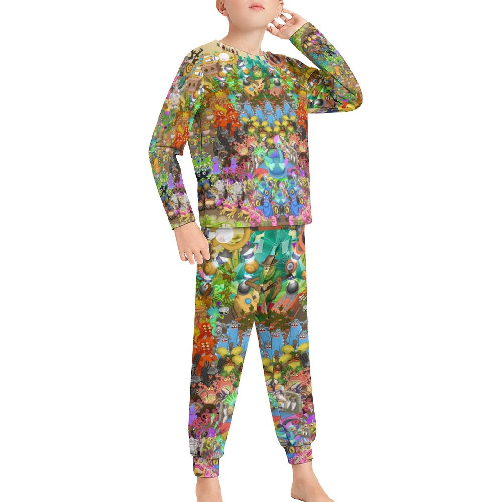 My Singing Monsters Ki-ds Pajamas 2 Piece Pjs Set Little Big Bo-ys Gi ...
