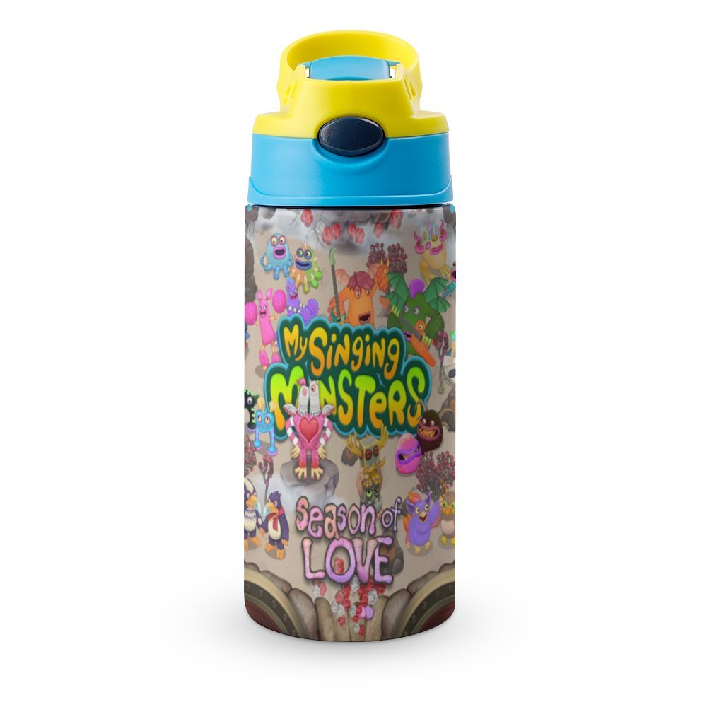 My Singing Monsters Kids Water Bottle with Silicone Straw And Spill ...
