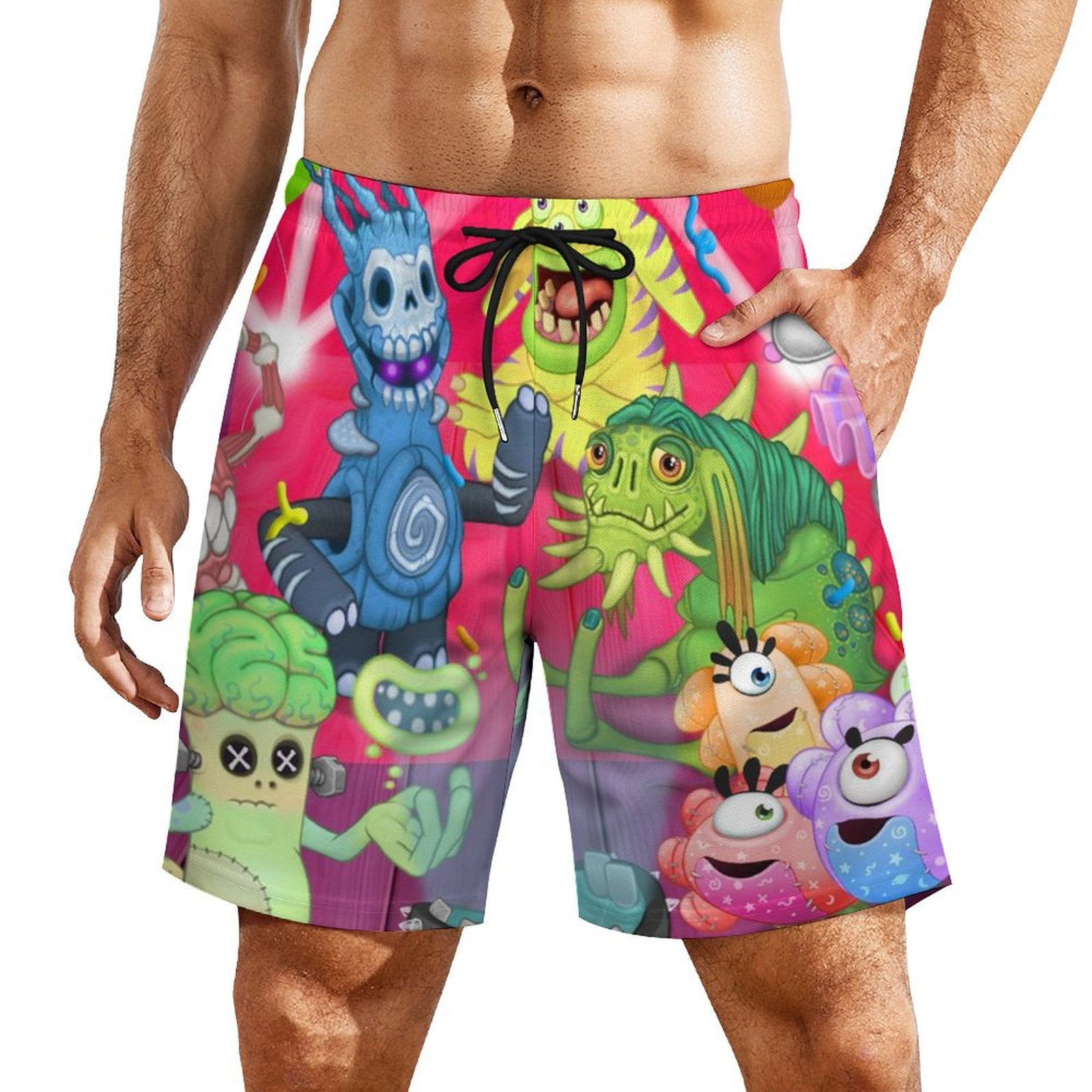 My Singing Monsters Mens Board Shorts Summer Swim Trunks Quick Dry ...