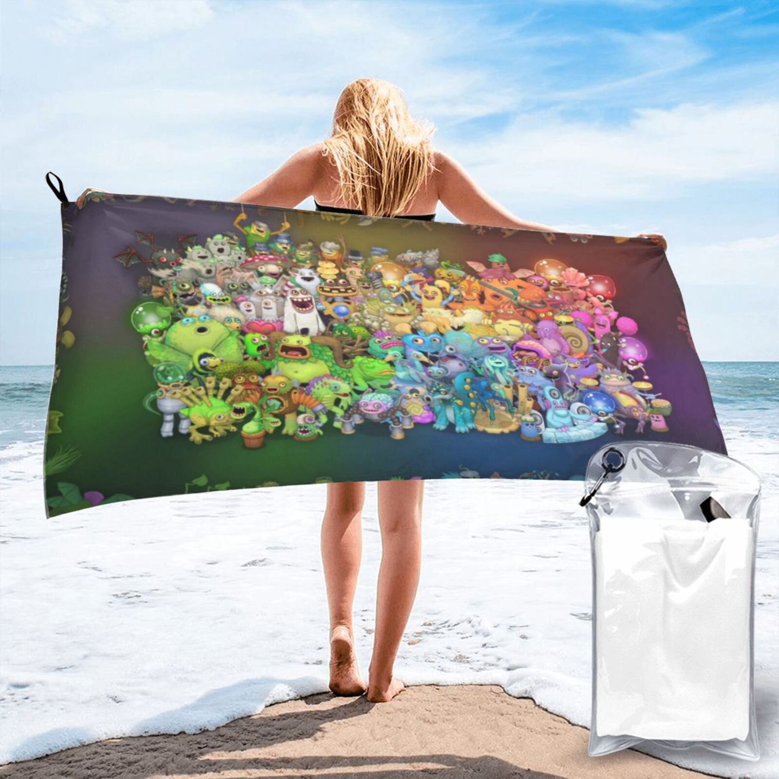 My Singing Monsters Microfiber Beach Towel Oversized Lightweight Quick ...