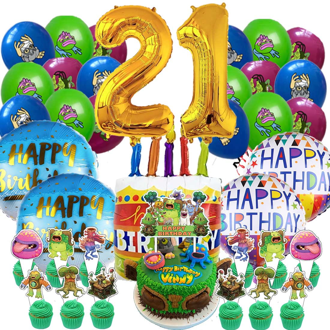 My Singing Monsters Party Supplies 21th Decor Kit Balloons Birthday ...