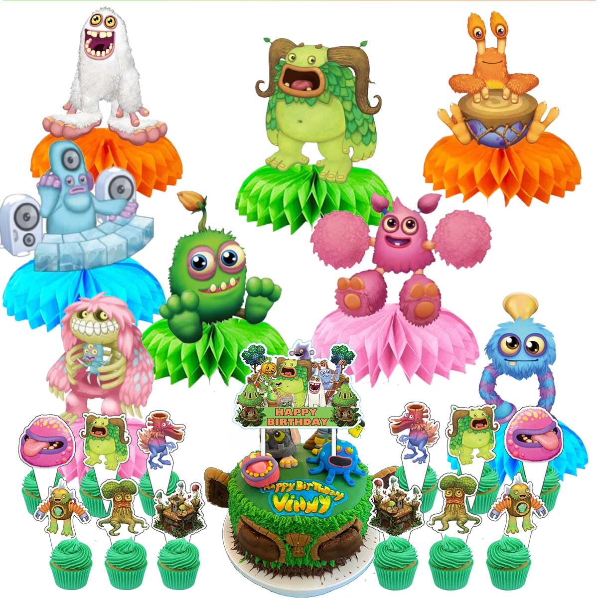 My Singing Monsters Party Supplies Honeycomb Centerpieces Table Toppers ...