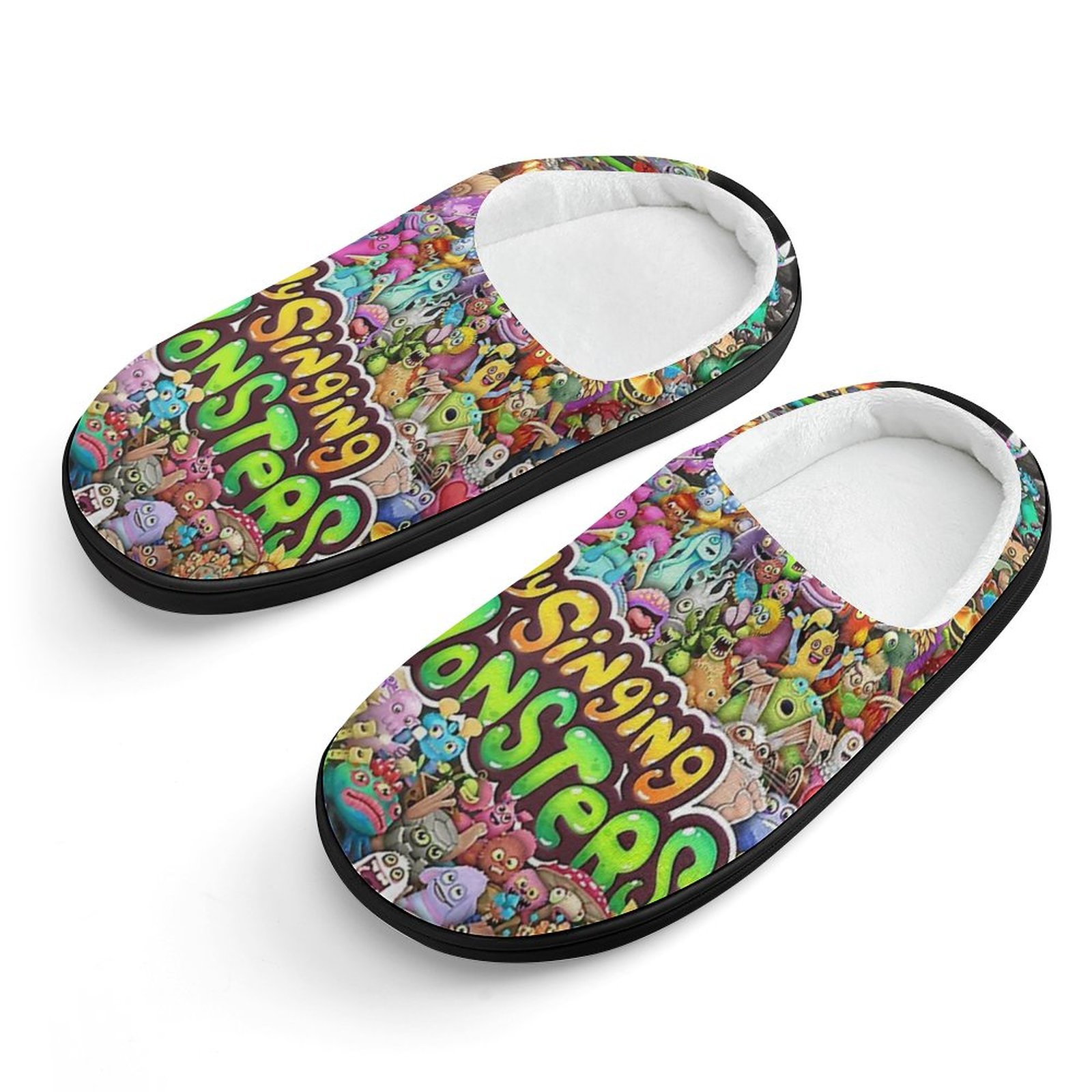 My Singing Monsters Slippers for Kids, Cute Soft Plush Anti-slip Fluffy ...
