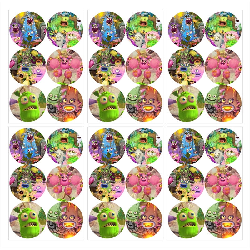 My Singing Monsters Stickers Party Favors Labels Birthday Thank You ...