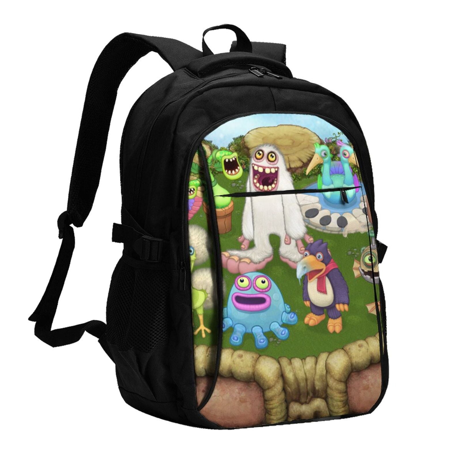 My Singing Monsters Travel Backpack With Usb Port Stylish Unisex Hiking ...