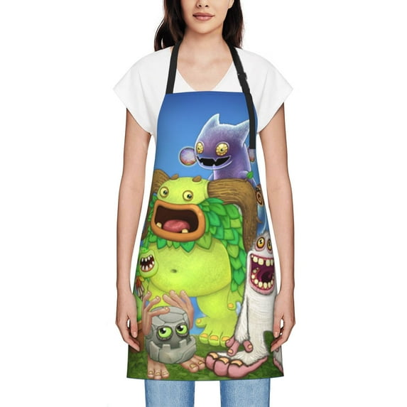 My Singing Monsters Waterproof Apron Home Decor For Kitchen/Cooking ...