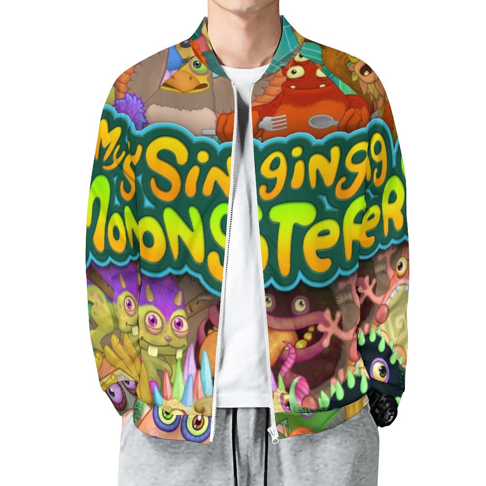 My Singing Monters Fashion Jacket Mens Windbreaker Coat Lightweight ...
