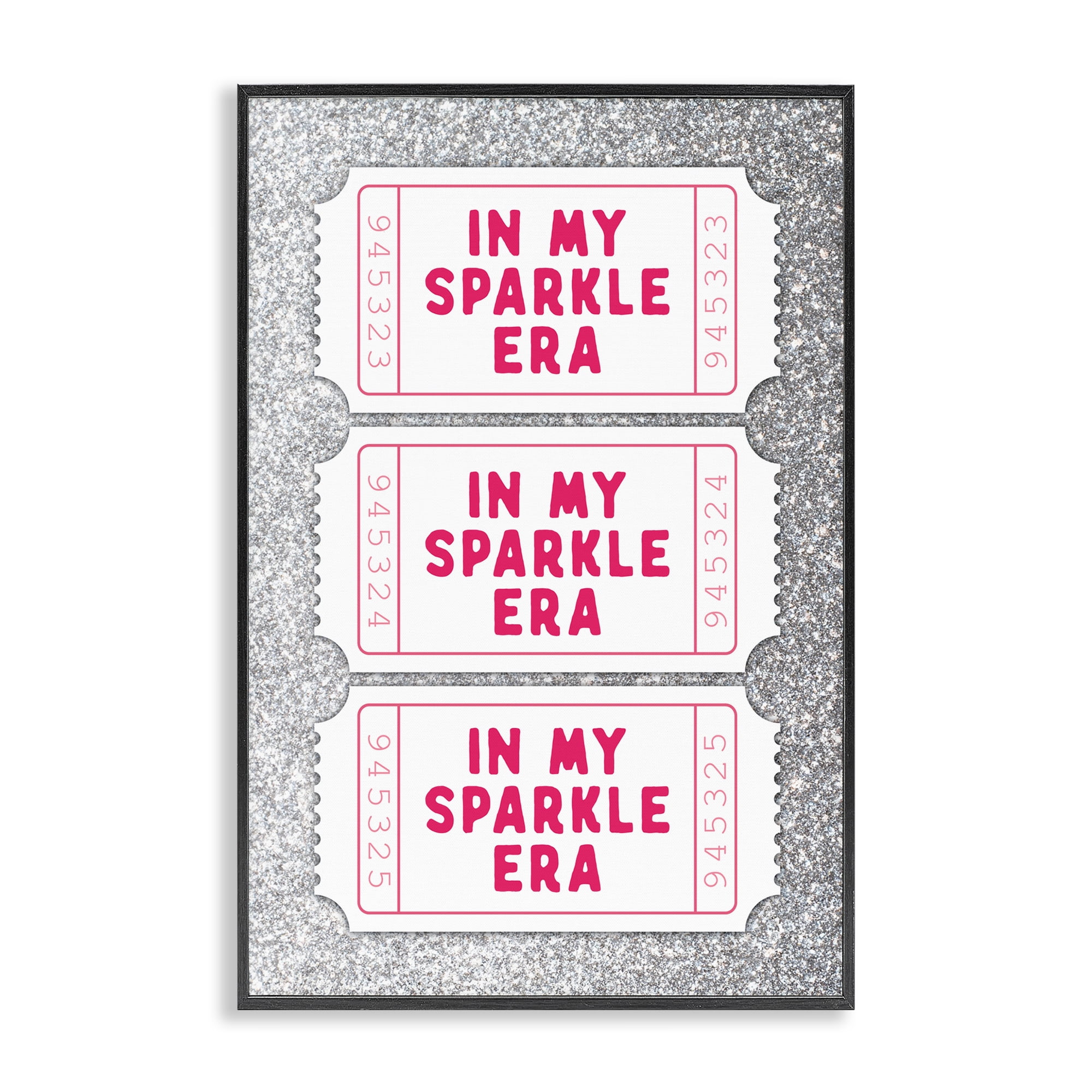 Stupell Industries My Sparkle Era Ticket Stubs Black Framed Giclee Art ...