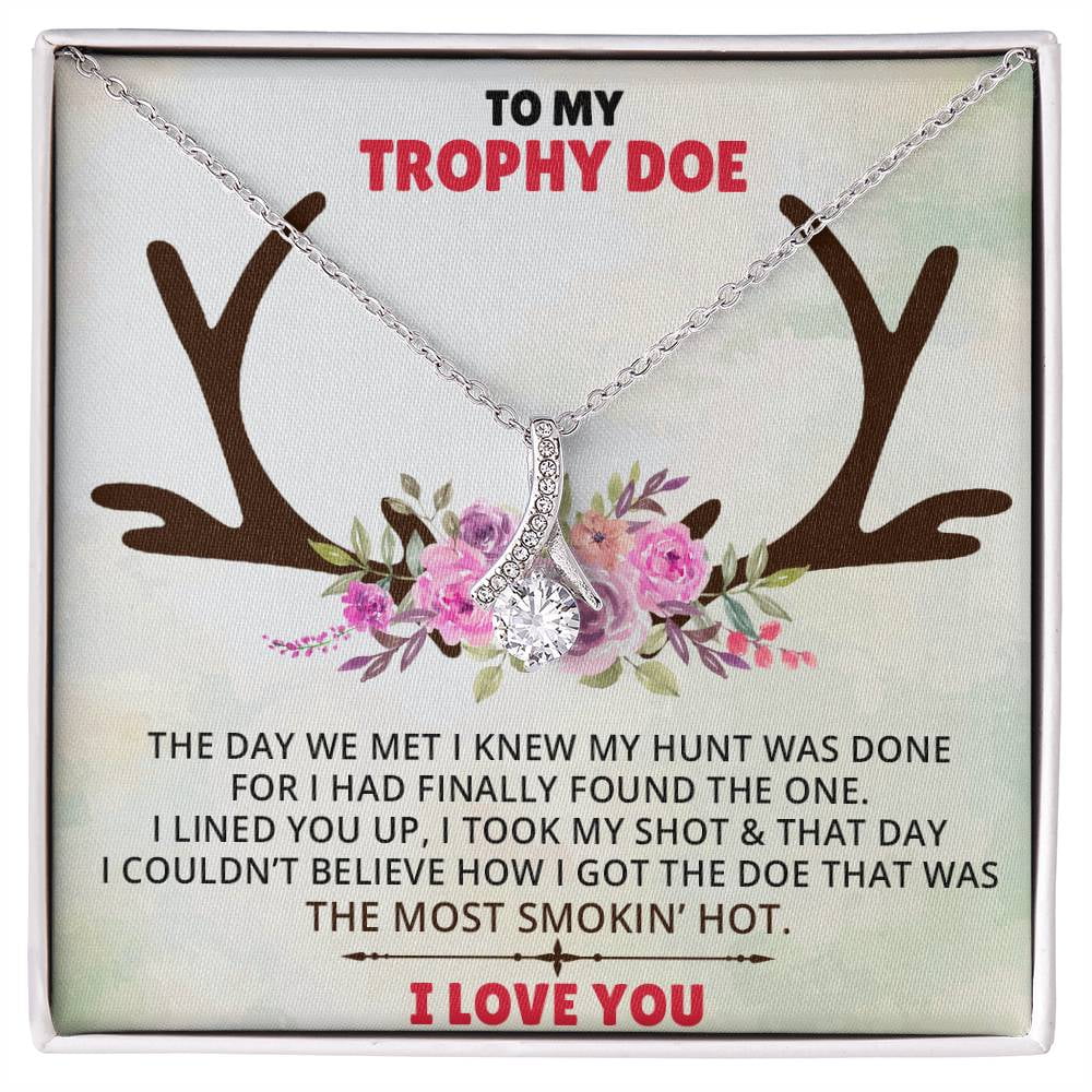 My Special Doe - Hunts Together, Alluring Beauty Necklace, 14k White ...