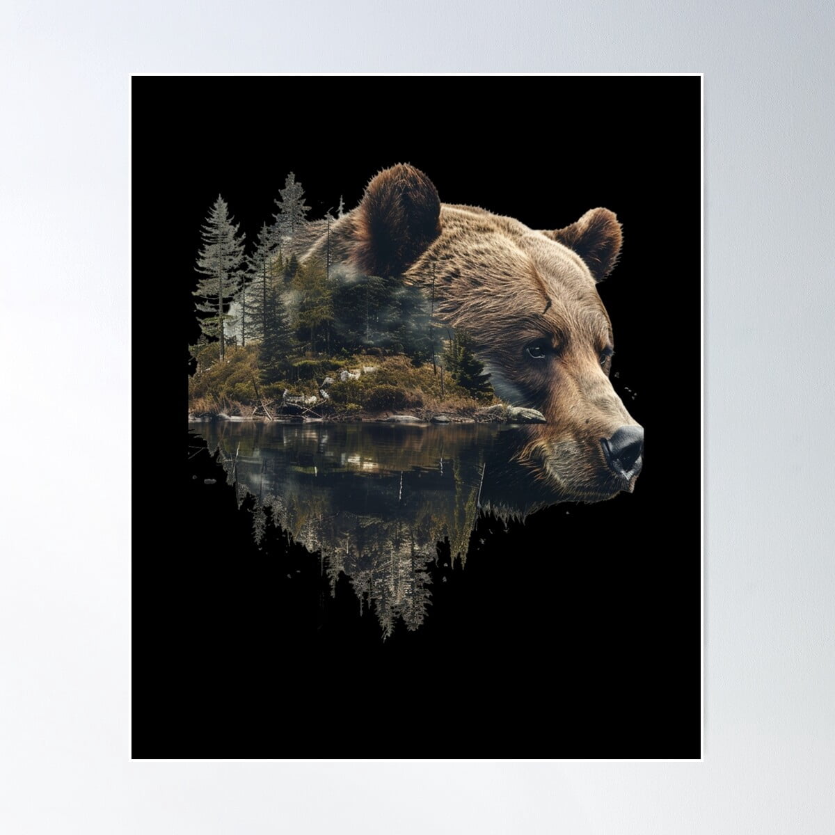 My Spirit Animal Is Grizzly Poster Wall Art, Modern Wall Decor For ...