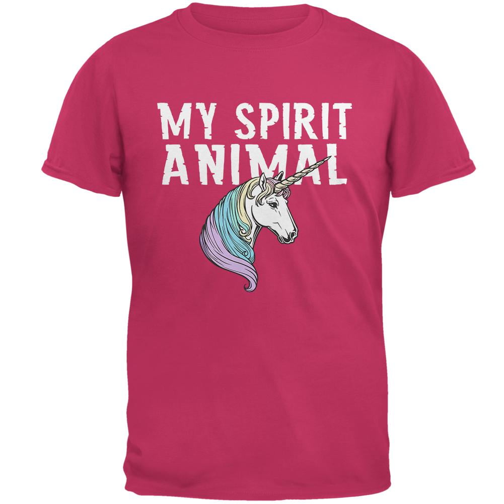My Spirit Animal Unicorn Mens T Shirt Pink X-LG - Walmart.com
