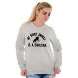 My Spirit Animal is a Unicorn Women Plus Size Crewneck Sweatshirt ...