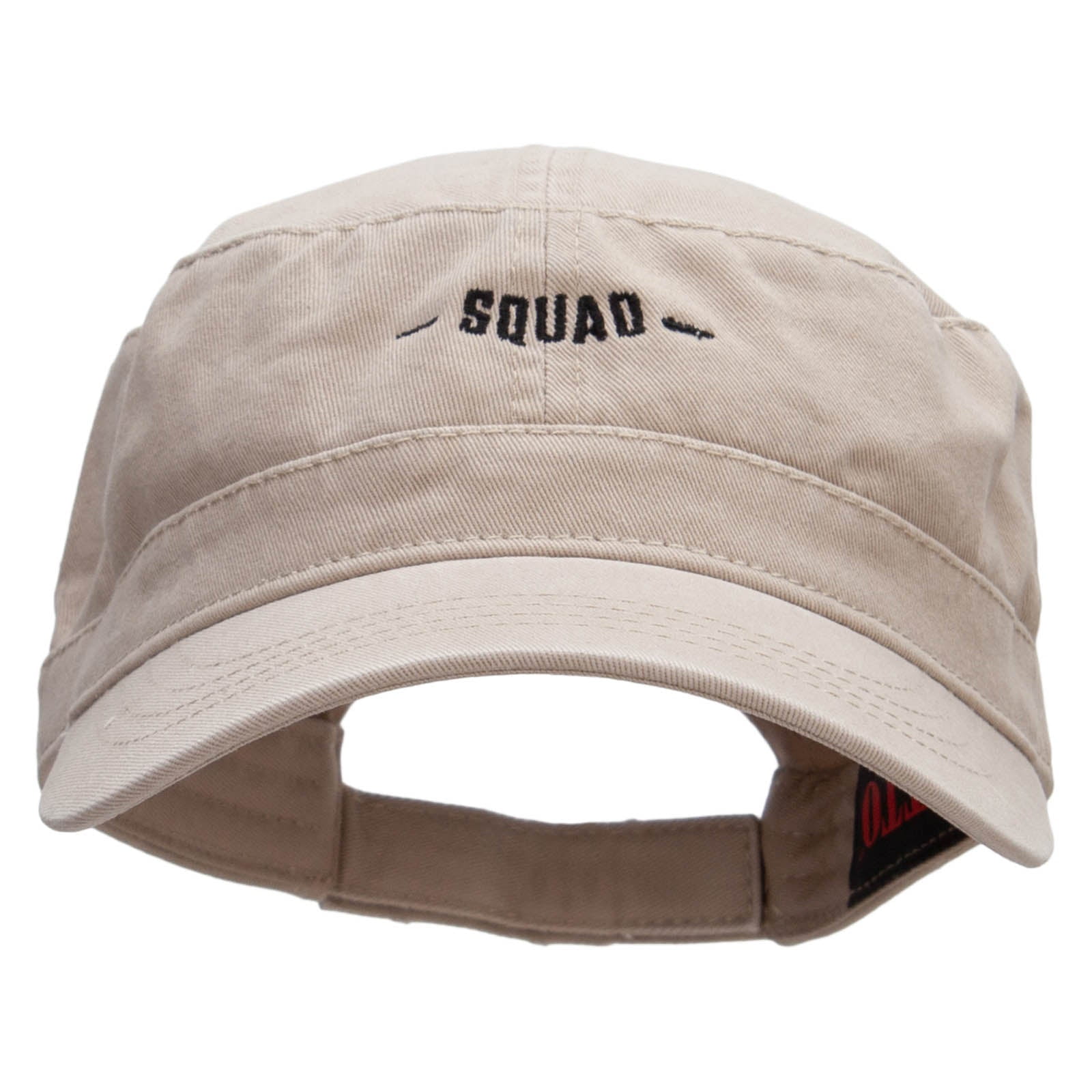 My Squad Embroidered Garment Washed Adjustable Army Cap - Khaki OSFM ...