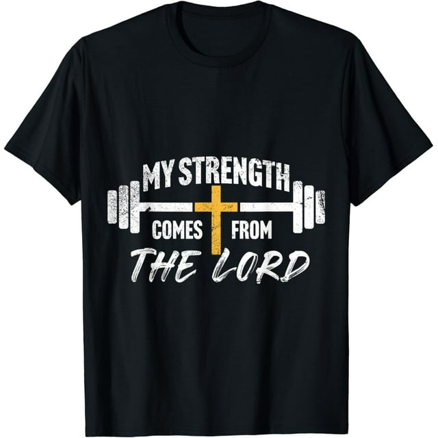 My Strength Christian Men Bible Verse Gym Workout T-Shirt - Walmart.com